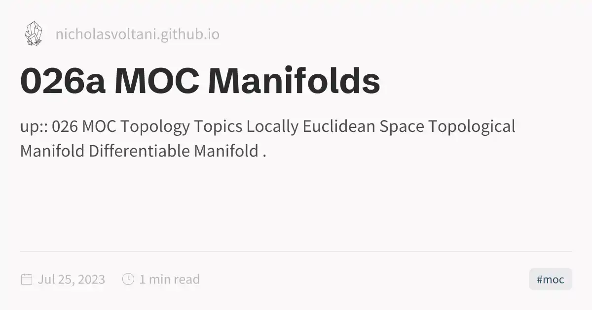 026a MOC Manifolds