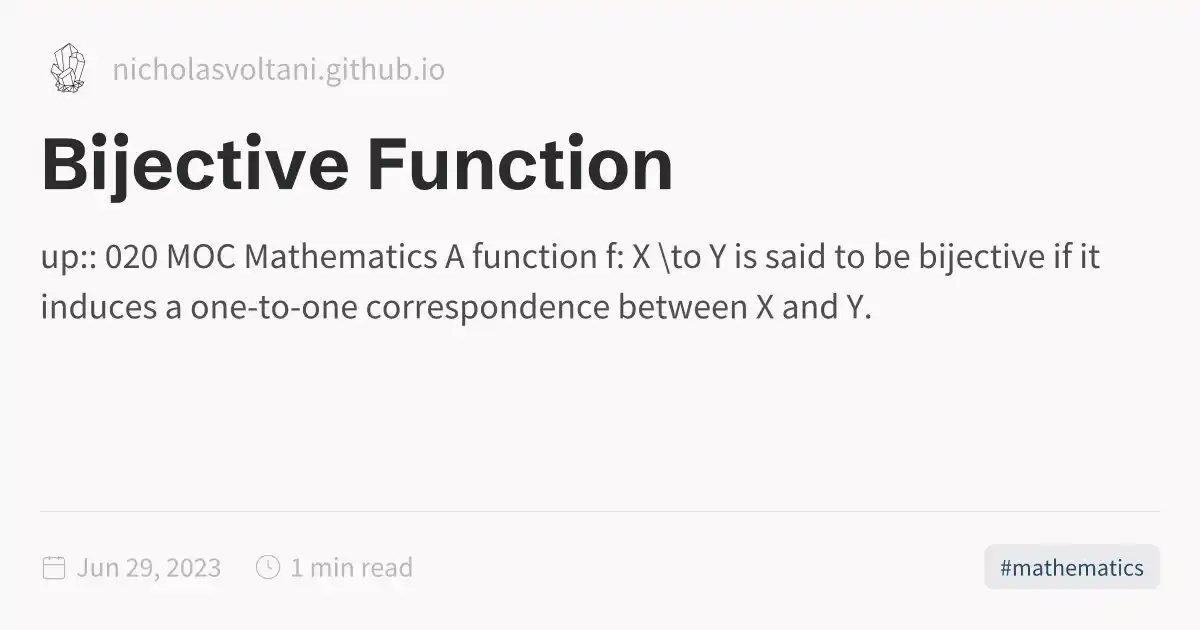 Bijective Function