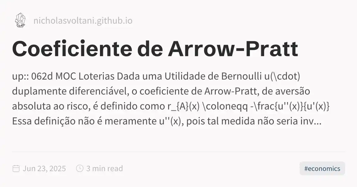 Coeficiente de Arrow-Pratt