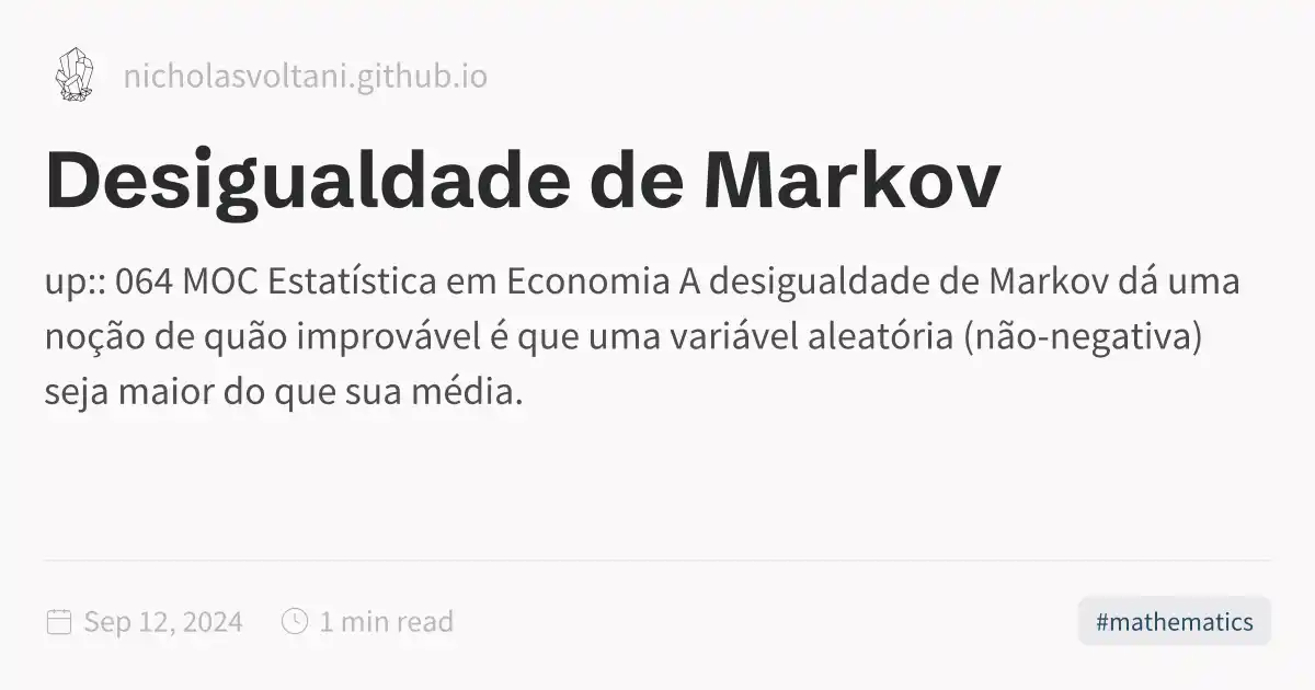 Desigualdade de Markov