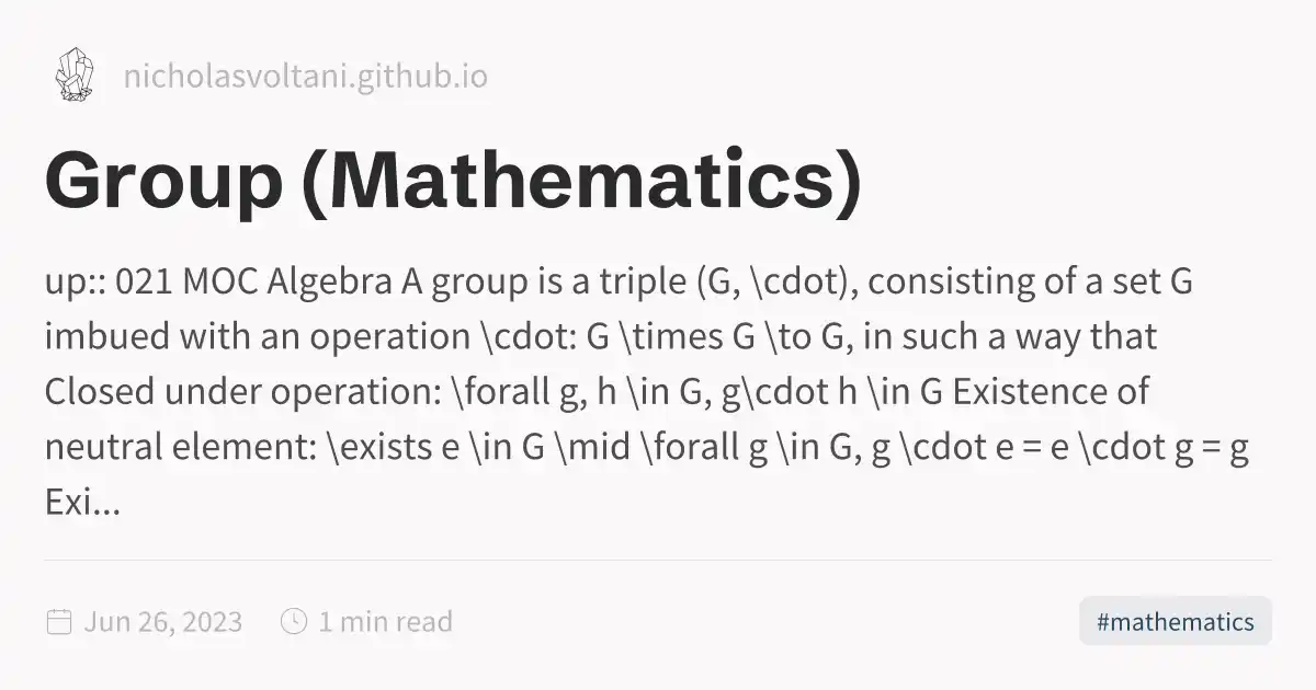 Group (Mathematics)