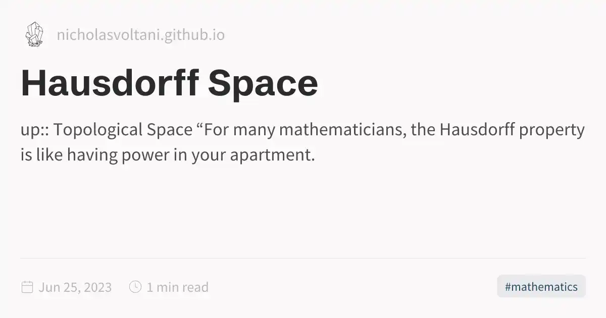 Hausdorff Space