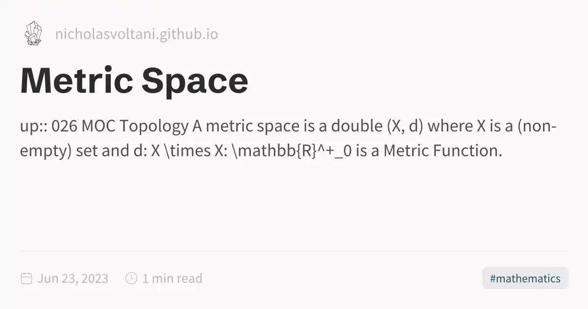 Metric Space