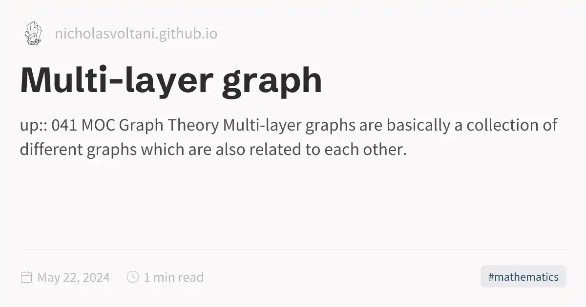 Multi Layer Graph