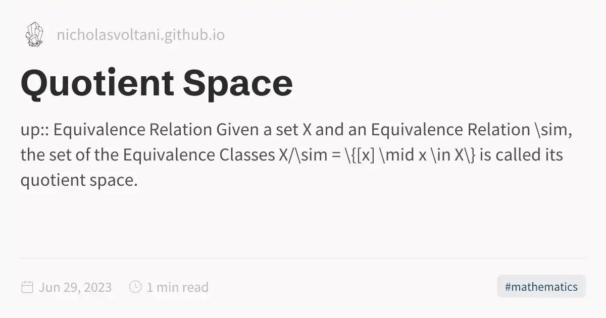 Quotient Space