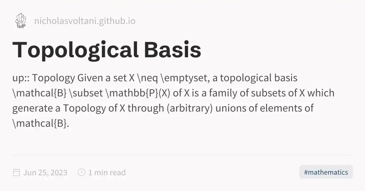 Topological Basis