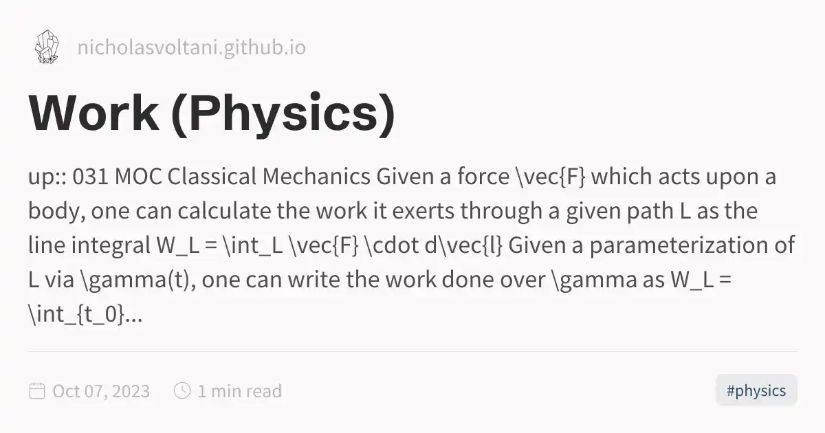 Work (Physics)
